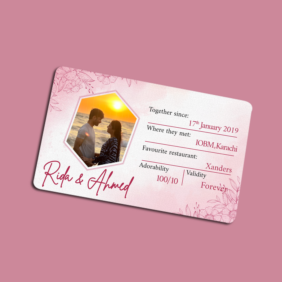 Relationship Wallet Card – Stampare pakistan